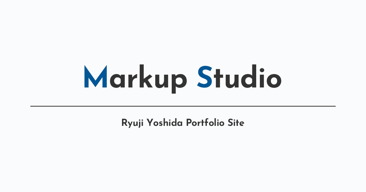 Ryuji Yoshida Portfolio Site